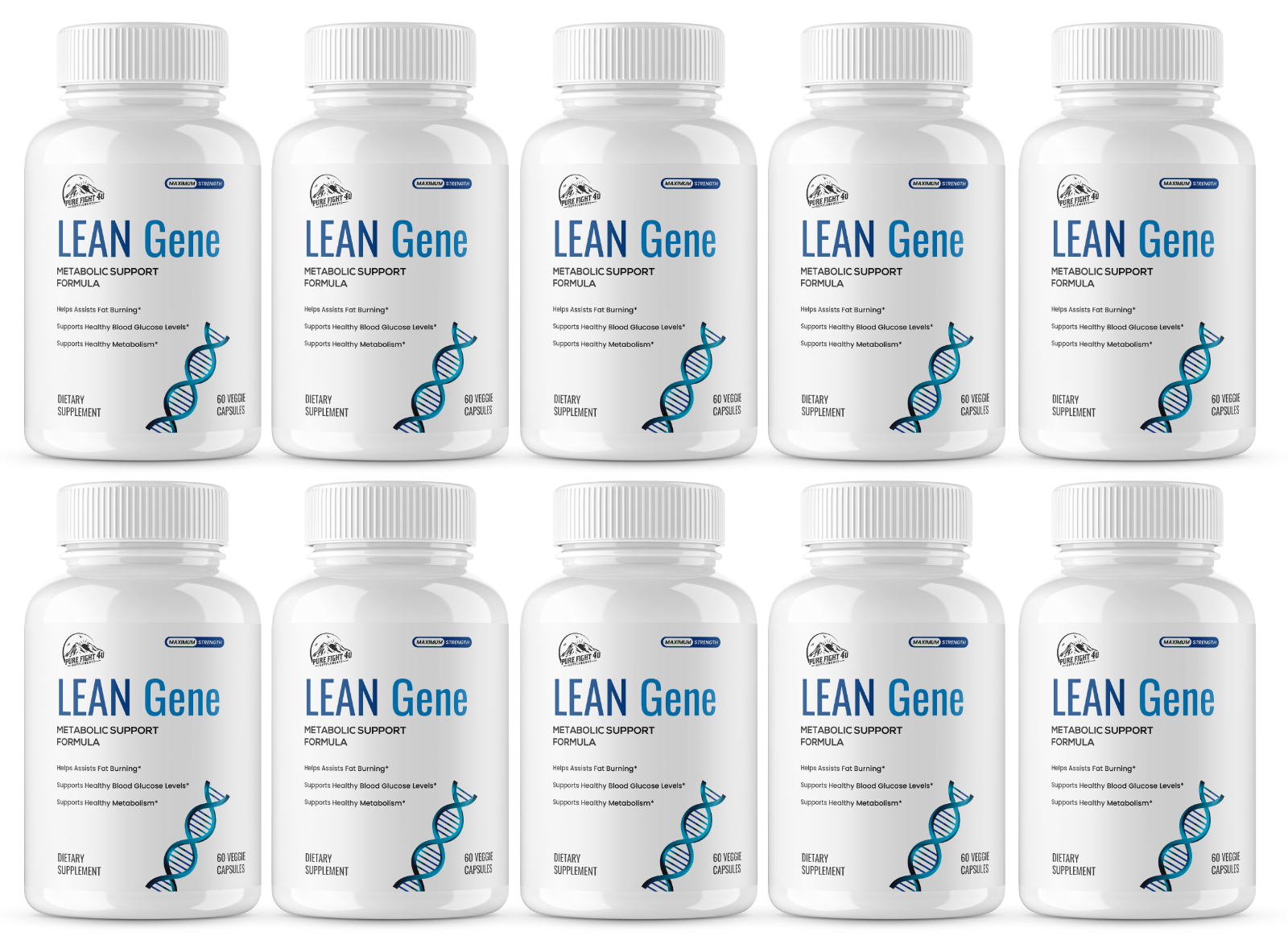 Lean Gene Supplement Metabolism Booster & Fat Burning Formula - 10 Bot ...