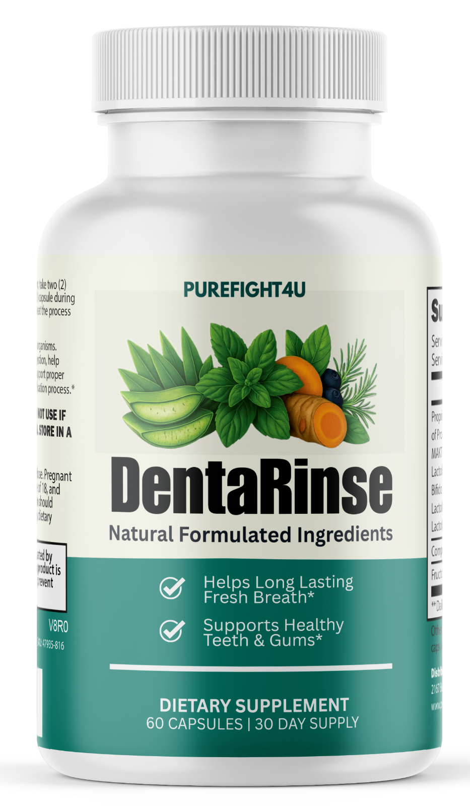 DentaRinse Oral Probiotic, Gum & Teeth Health Supplement – 60 Capsules ...