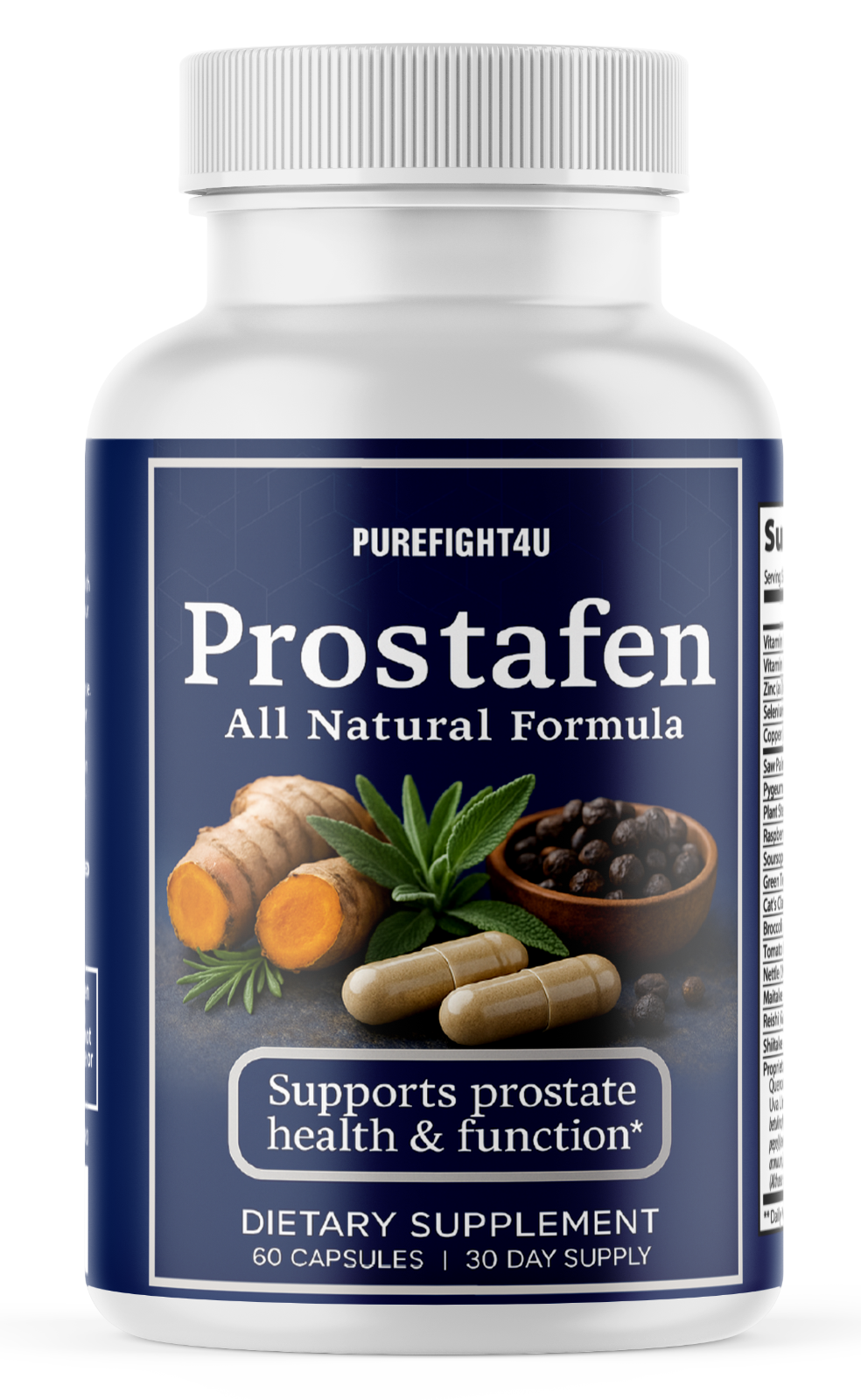 Prostafen, All-Natural Prostate Support Formula Supplement, 60 Capsule ...