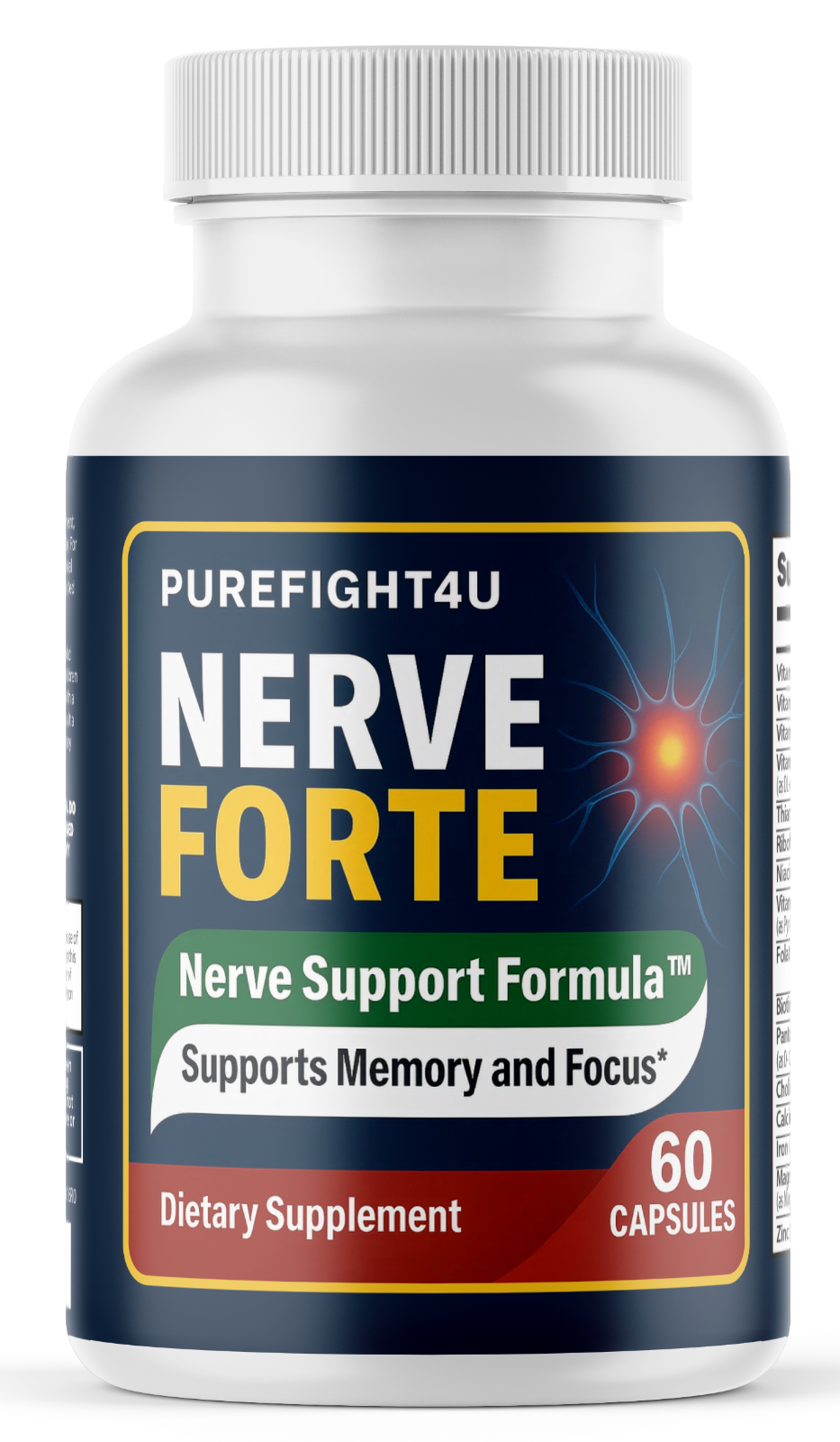 Nerve Forte Capsules, Pain & Nerve Relief Support Supplement - 60 Caps ...