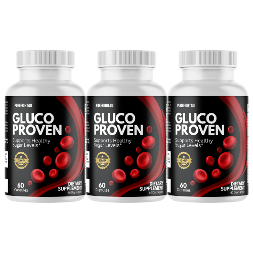 Gluco Proven Blood Sugar & Glucose Support Formula Supplement, 3 Bottl ...