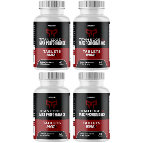 Titan Edge XL Male Max Performance Maximum Strength Supplement - 4 Bot ...