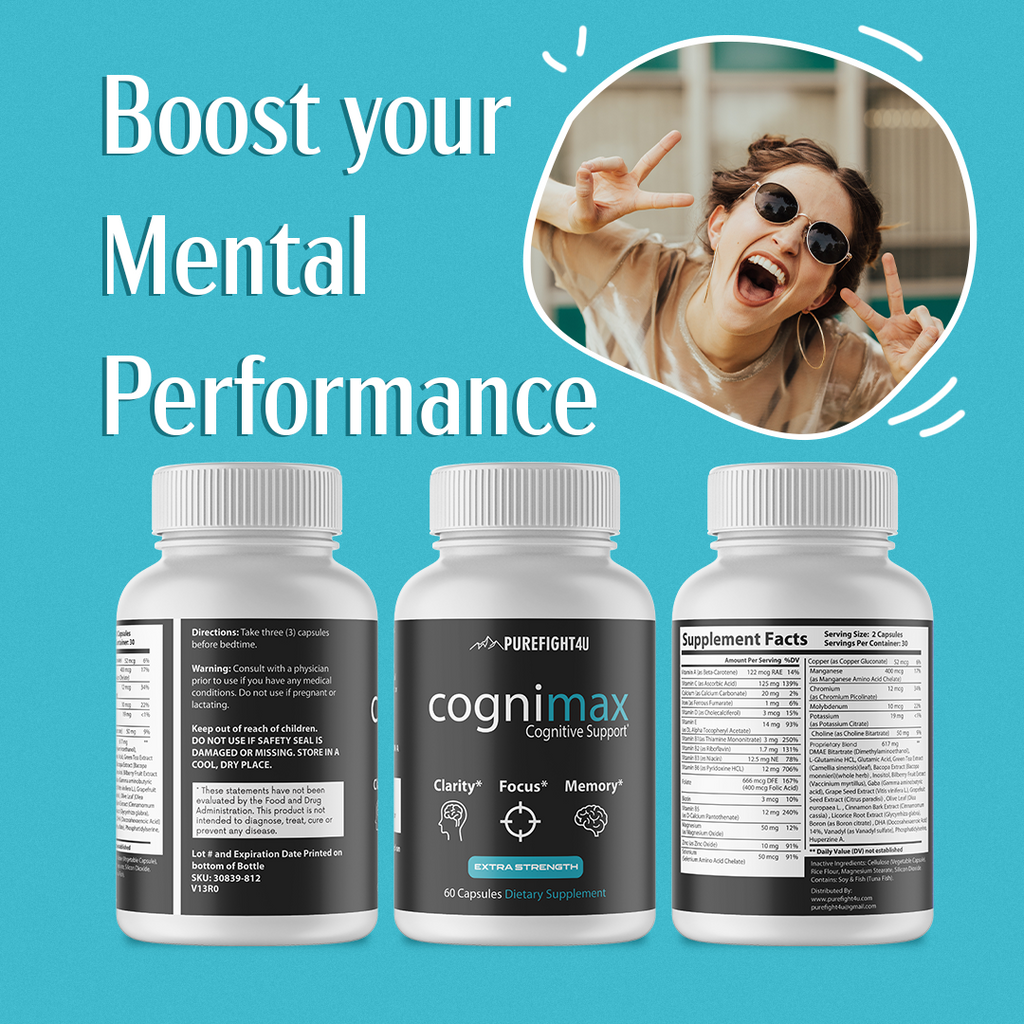 CogniMax Cognitive Support - 3 Bottles 180 Capsules – purefight4u