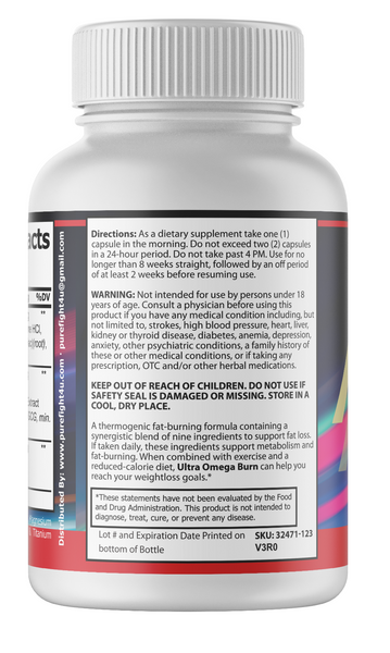 Ultra Omega Burn Dietary Supplement - 10 Bottles 600 Capsules – purefight4u