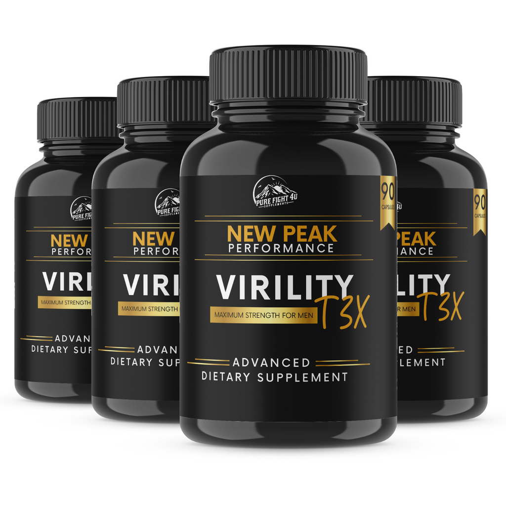 Virility T3X Maximum Strength for Men 4 Bottles 360 Capsules – purefight4u