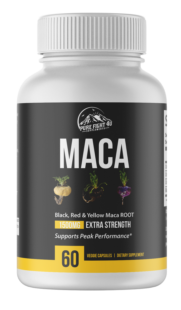 Maca Black, Red, & Yellow Maca Root 1500mg - 12 Bottles 720 Capsules ...